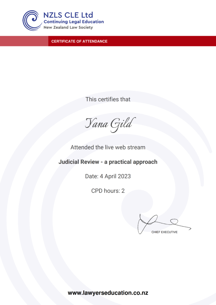 Our Certificates – Law Office